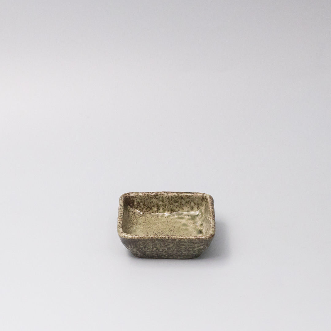 Sauce Dish Square 8cm Sage Glaze – Made In Japan | Japanese Tableware