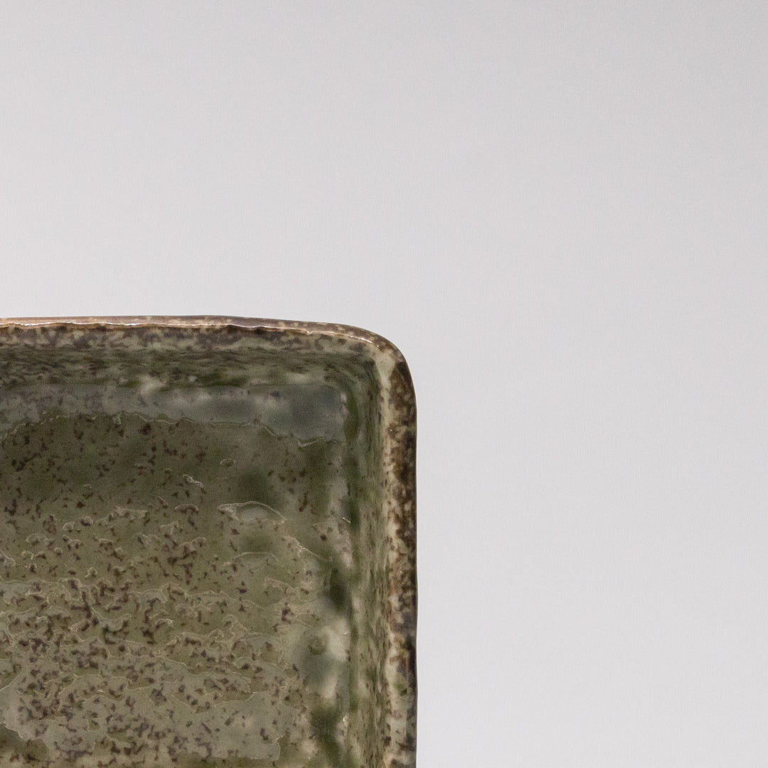 Sauce Dish Square 8cm Sage Glaze – Made In Japan | Japanese Tableware